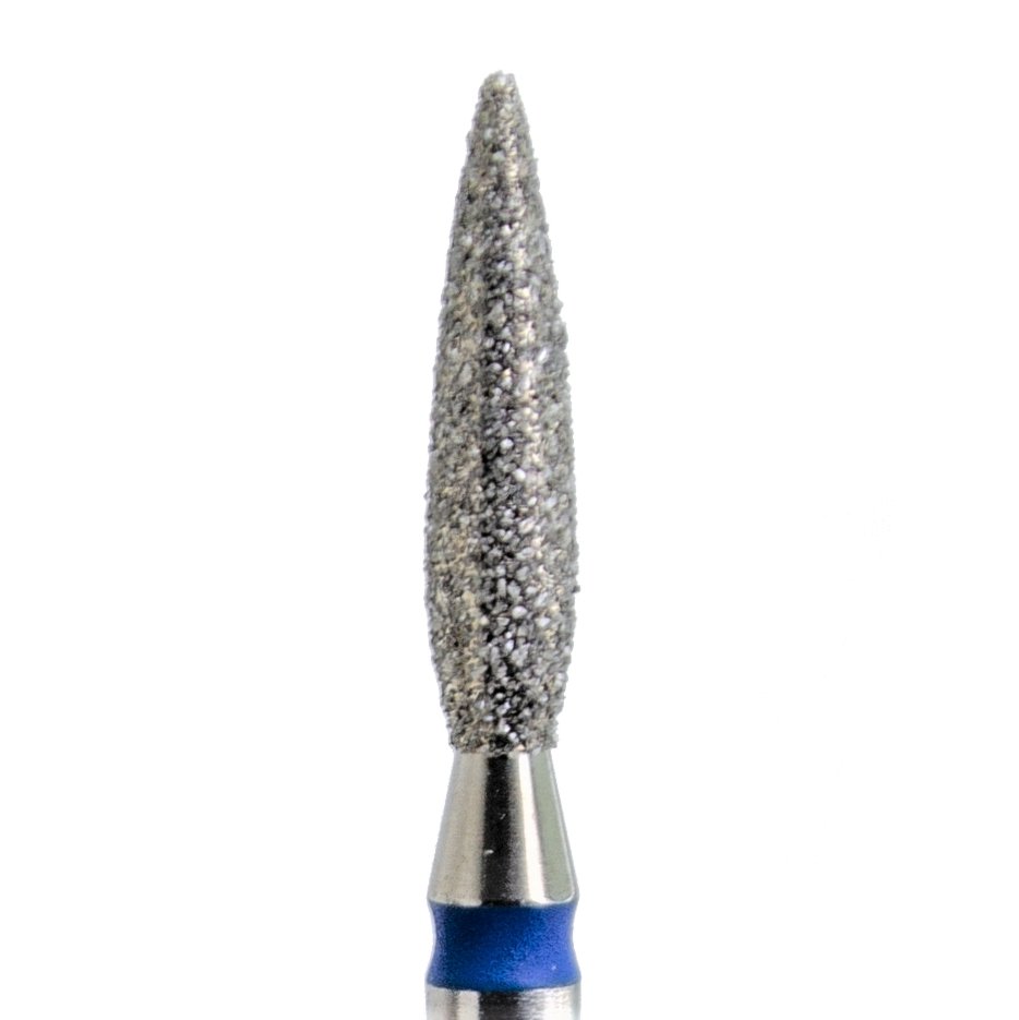 Diamond Bit Flame Long (2.3mm) Blue - Texas Nail Store